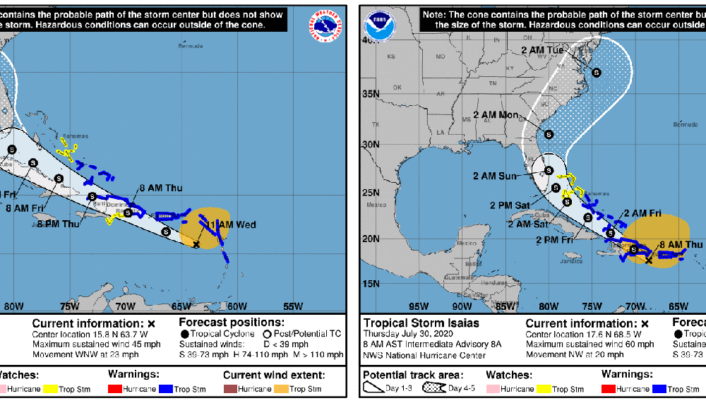 Tropical Storm Isaias Update: 10AM – 07/30/20 – AllOnGeorgia