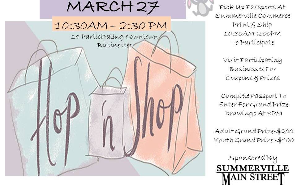 Downtown Hop ‘N Shop Activities Planned For This Saturday, March 27 ...