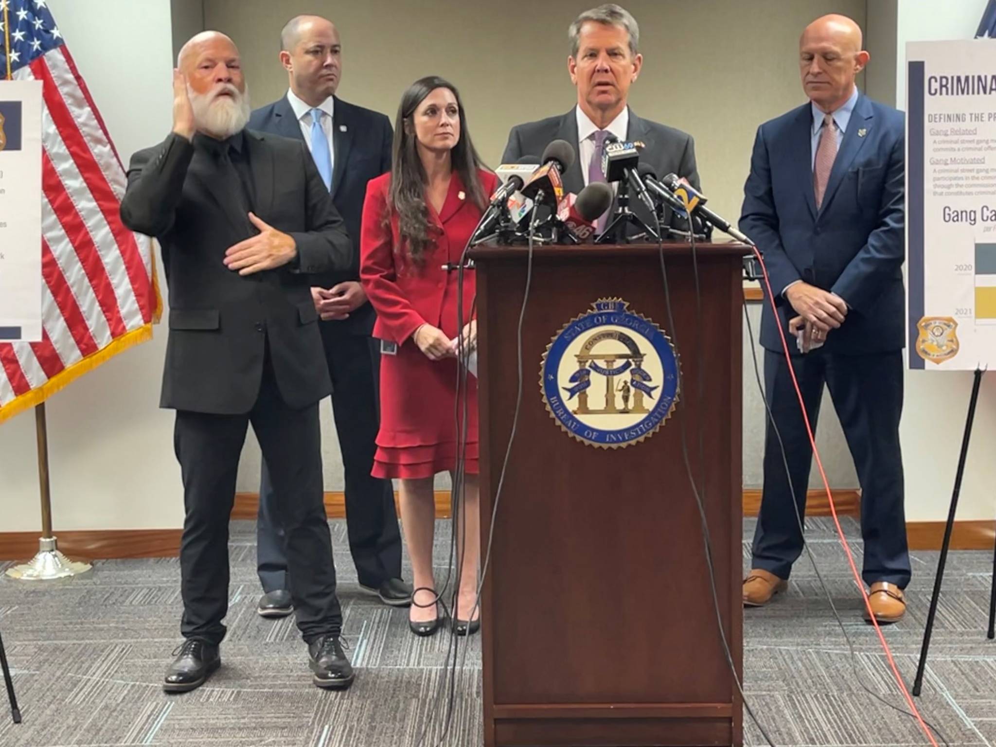 Gov Kemp and First Lady Marty Kemp Attend GBI Gang Task Force Briefing ...