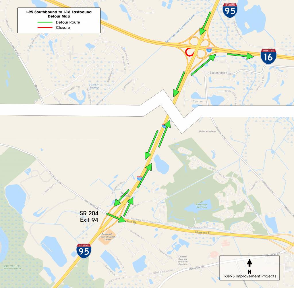 GDOT: Lane & Ramp Closure Advisory for the I-16 at I-95 Improvement ...