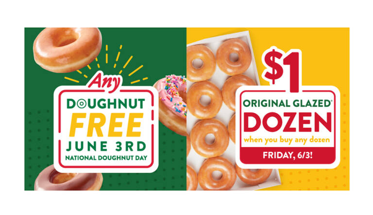 FREE Doughnut at Krispy Kreme for National Doughnut Day, Buy a Dozen ...