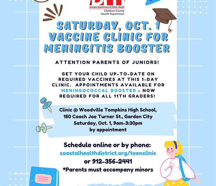 DPH: Vaccine Clinic Scheduled for Oct 1 for 11th Grade Meningitis ...