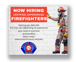 Bulloch County Fire Department Hiring Certified Experienced ...