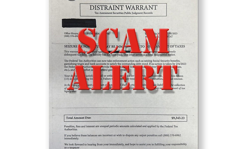 SCAM ALERT: Bulloch Tax Assessment Seizure Letter - AllOnGeorgia