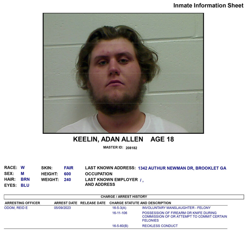 Bulloch County Investigators Arrested Adan Keelin in Relation to the Shooting Death of Kelsey ...