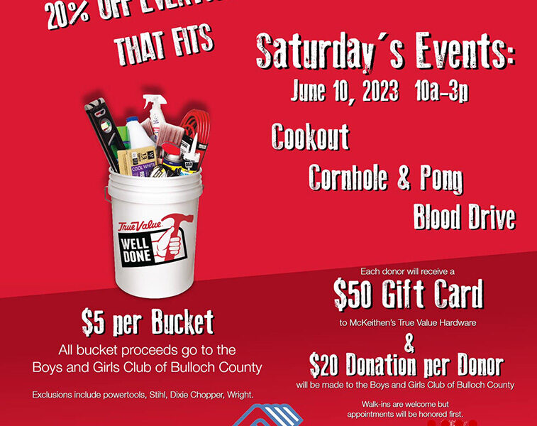 Bucket Sale Fundraiser, Cookout, Blood Mobile and More at McKeithen's ...