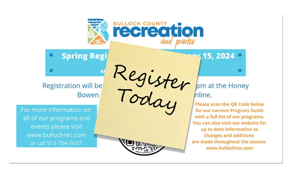 Bulloch Co Recreation & Parks Spring Registration Opens January 15 ...